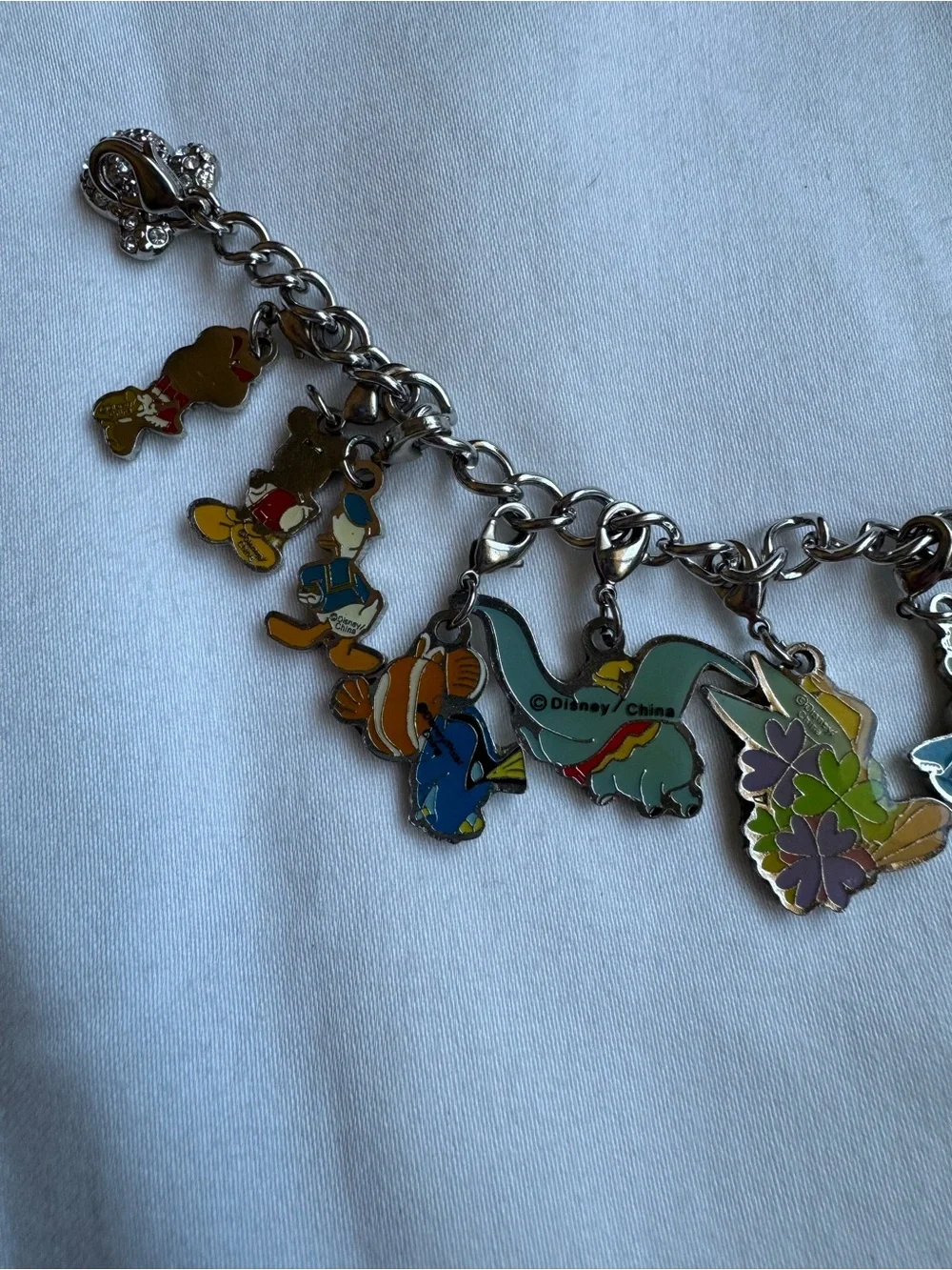 Disney | Jewelry | Disney Charm Bracelet With 5 Charms Princess Mickey ...